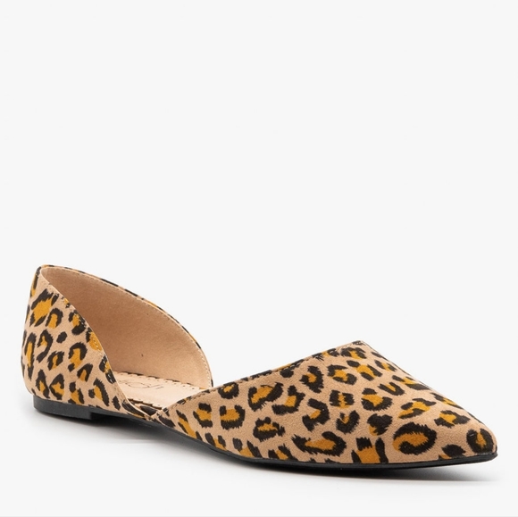 Refresh | Shoes | Leopard Print Dorsay Pointed Toe Flats Various Sizes ...